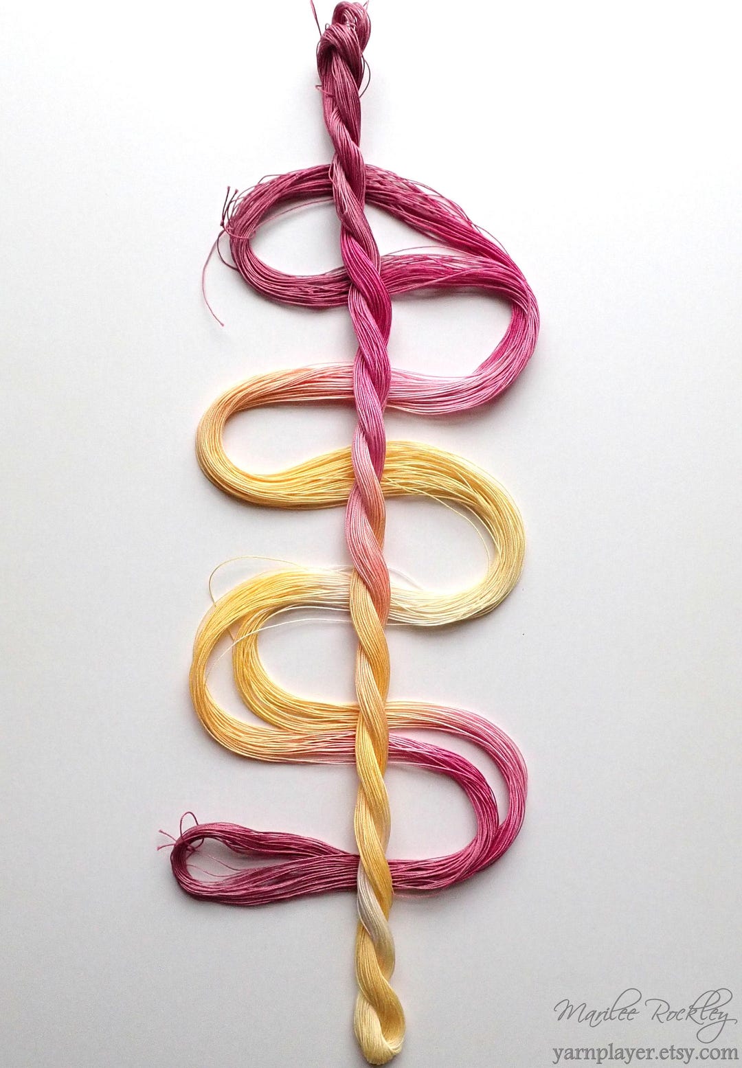 Size 80 "berry Lemonade" Hand Dyed Thread Tatting Crochet Cotton 6 Cord ...