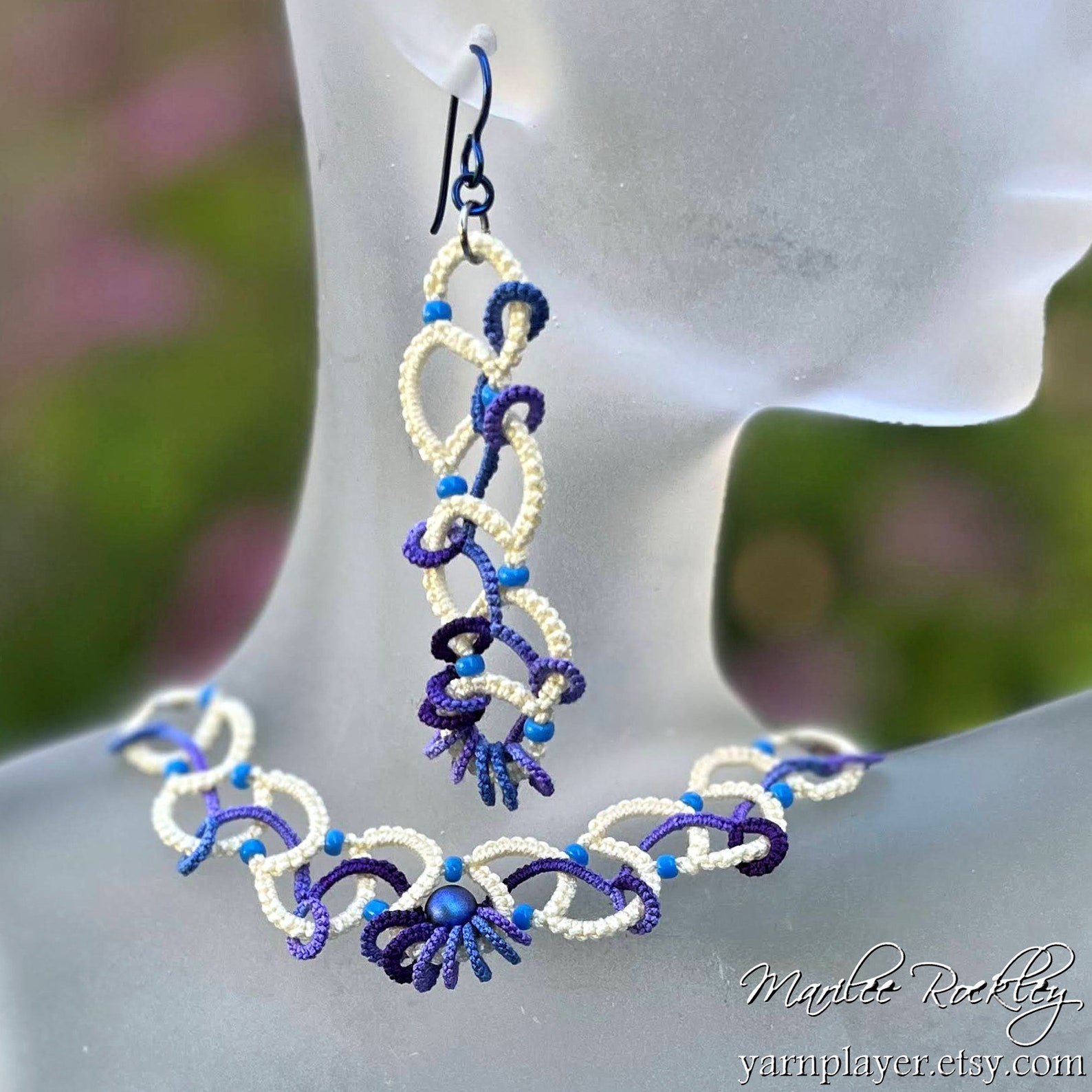 Tatting Pattern loopy Earrings and Necklace PDF - Etsy