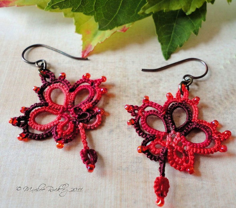 Tatting Pattern small Maple Leaf PDF Instant - Etsy Canada