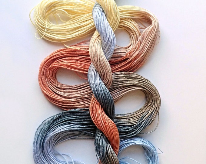 Size 10 sonoran Stones Hand Dyed Tatting Thread 6 Cord Cordonnet ...