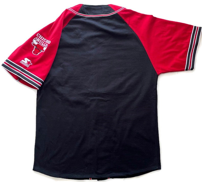 Vintage Chicago Bulls Baseball Style Jersey - 90s Men's Shirt - Old ...