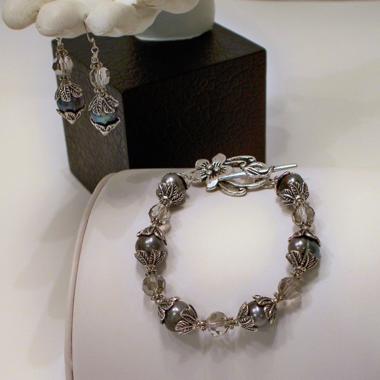 Peacock Bracelet And Earring Set Etsy