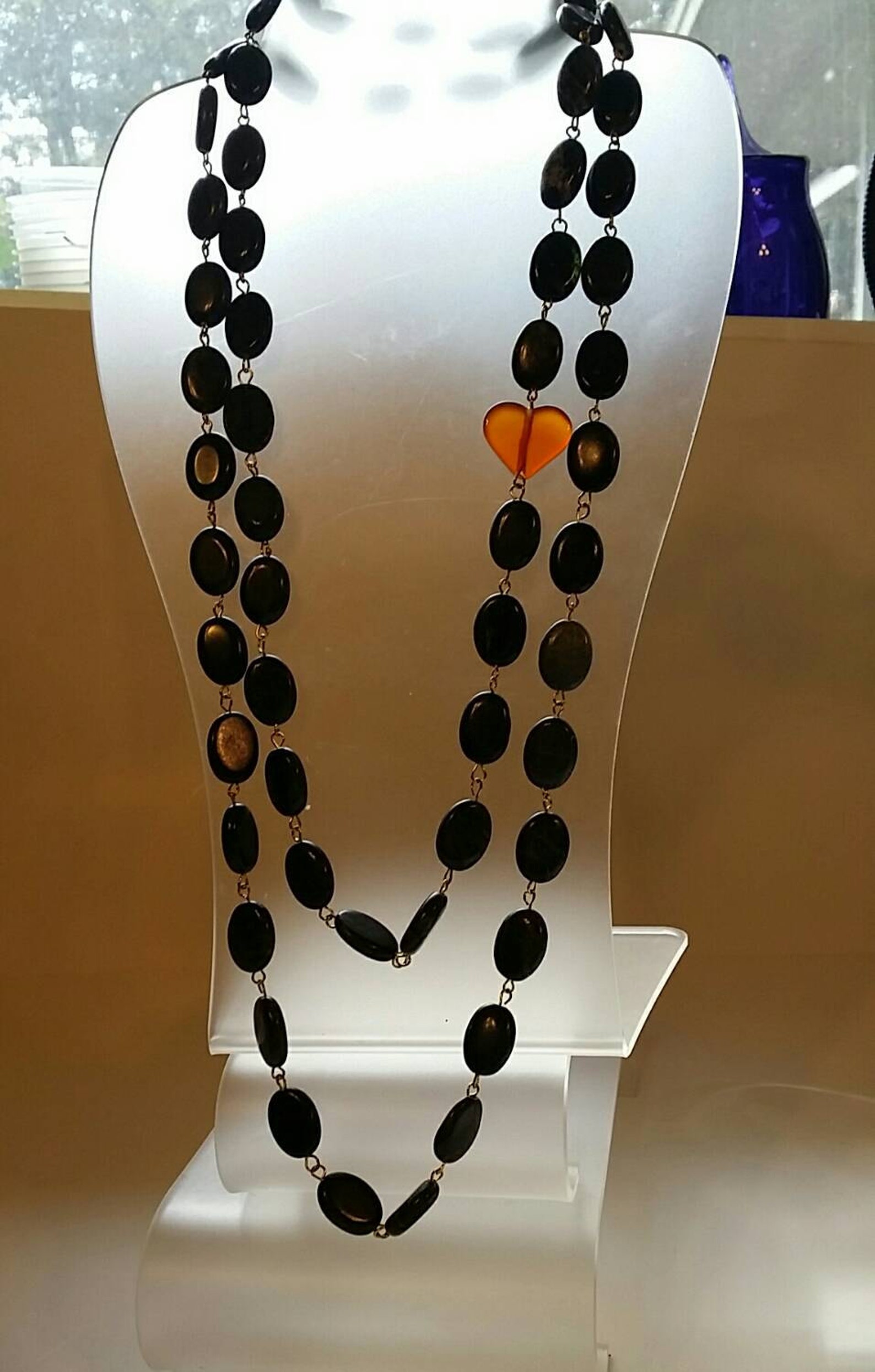 Long Russian Serpentine Stone Chain Link Necklace With a - Etsy