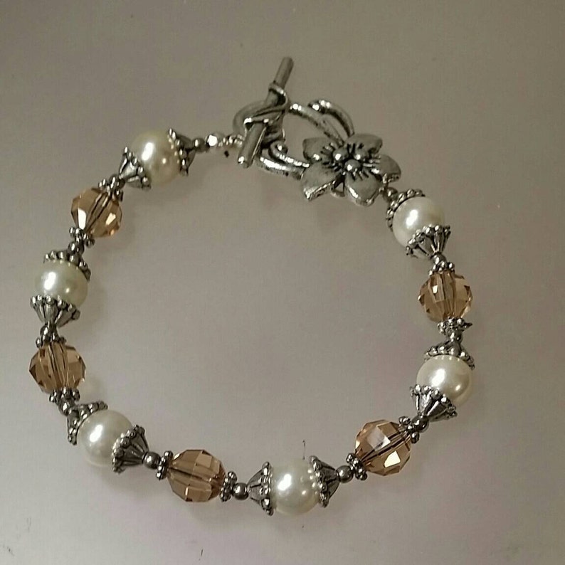 Cream and Topaz Renaissance Bracelet - Etsy