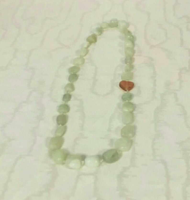 Light Jade and Carnelian Heart Chain Link Necklace - Etsy