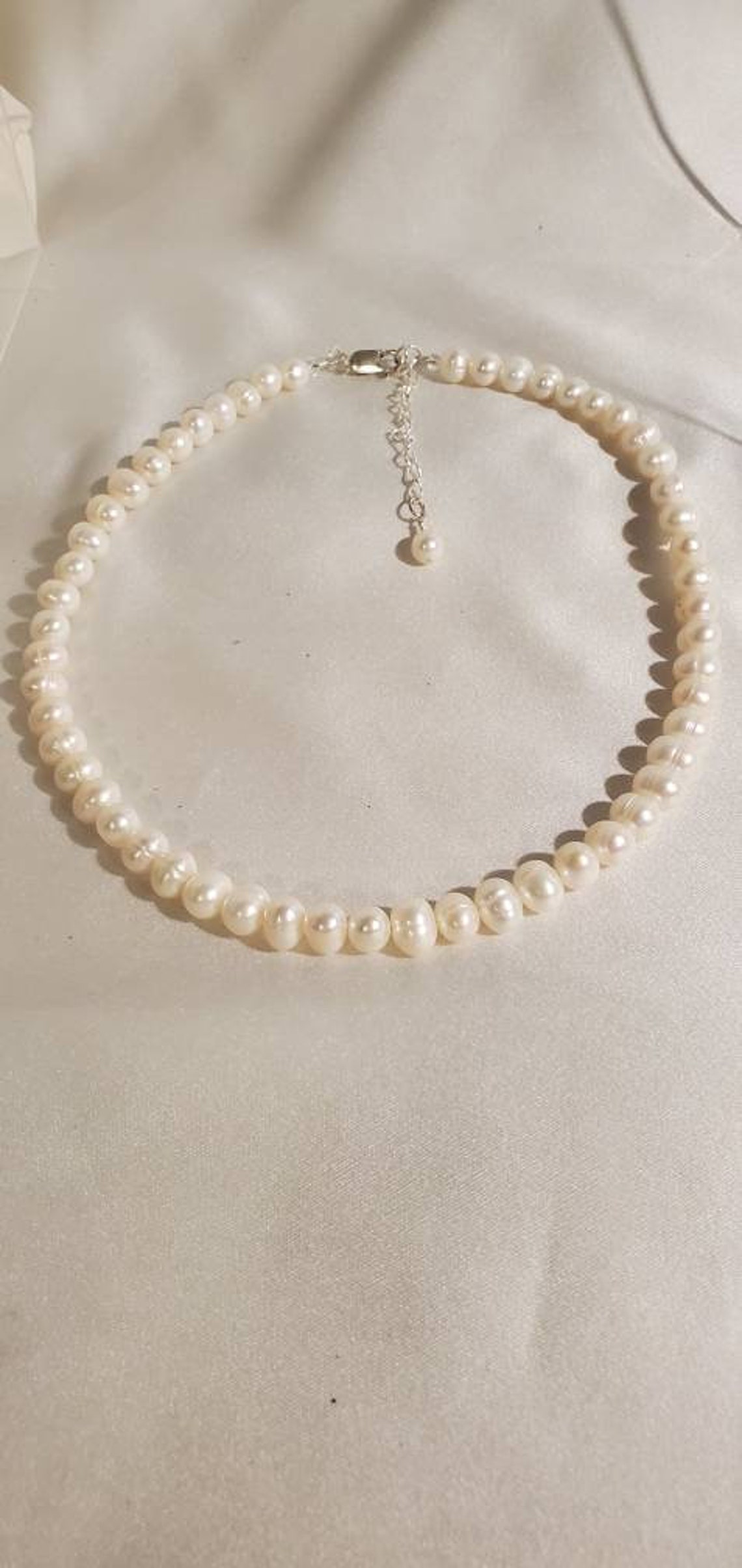 Simple Single Strand of off White Freshwater Pearls - Etsy