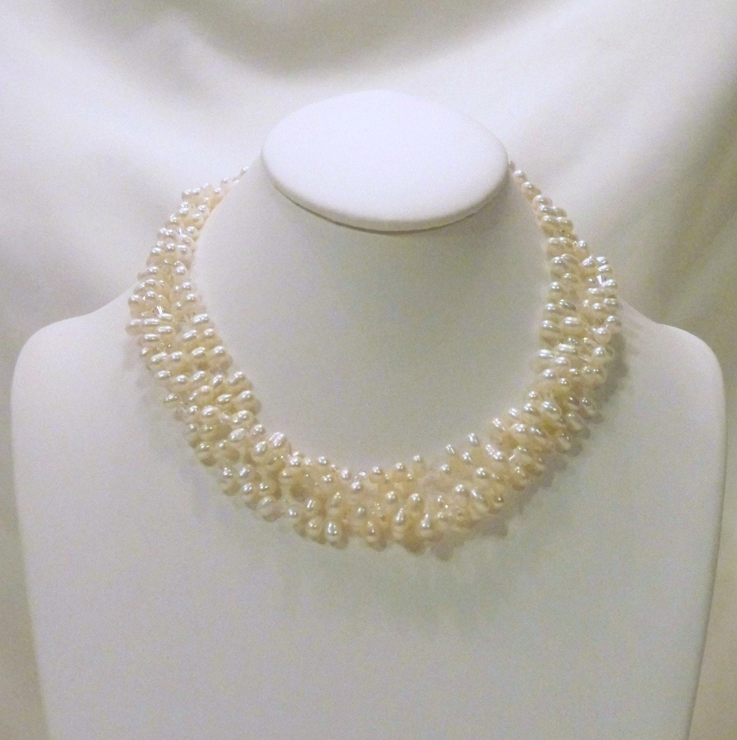 Falling Stars Natural Freshwater Pearls Triple Necklace - Etsy