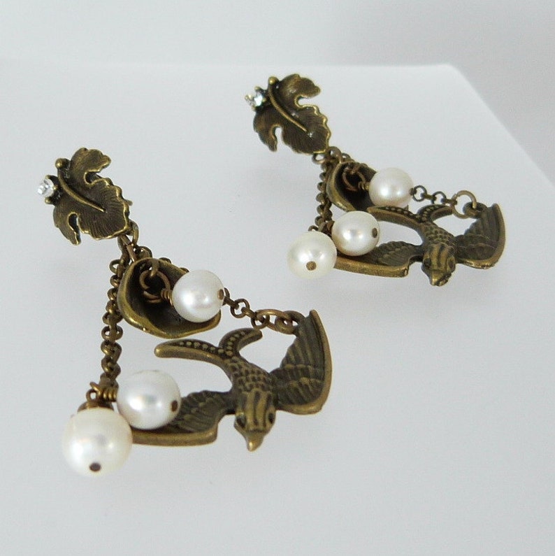 Phoenix in Flight Bronze Earrings - Etsy