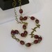 Ruby Quartz and Bronze Chain Necklace - Etsy