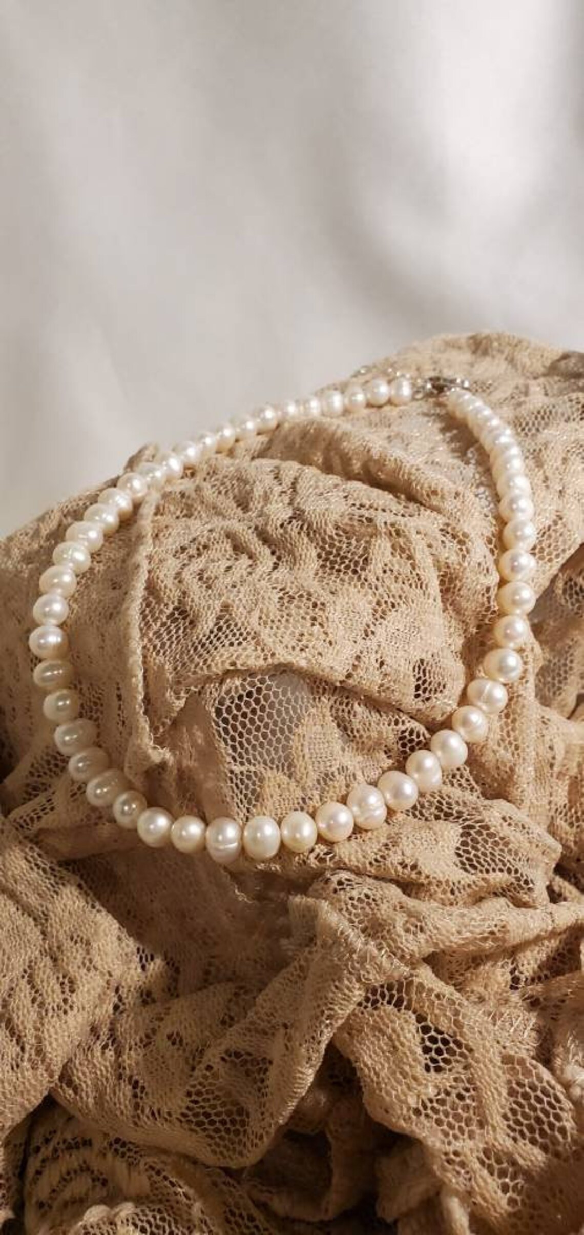 Simple Single Strand of off White Freshwater Pearls - Etsy