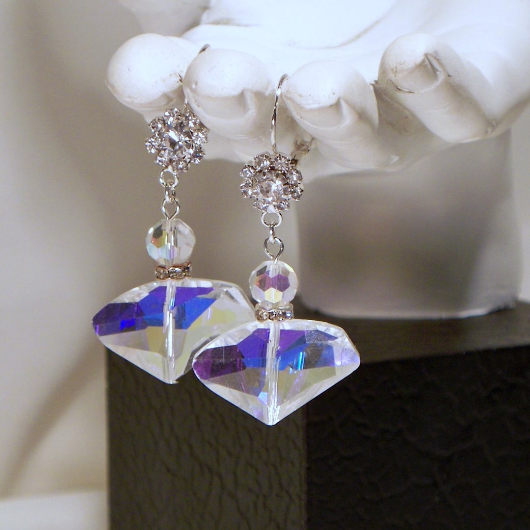 Hot Ice Crystal Earrings - Etsy