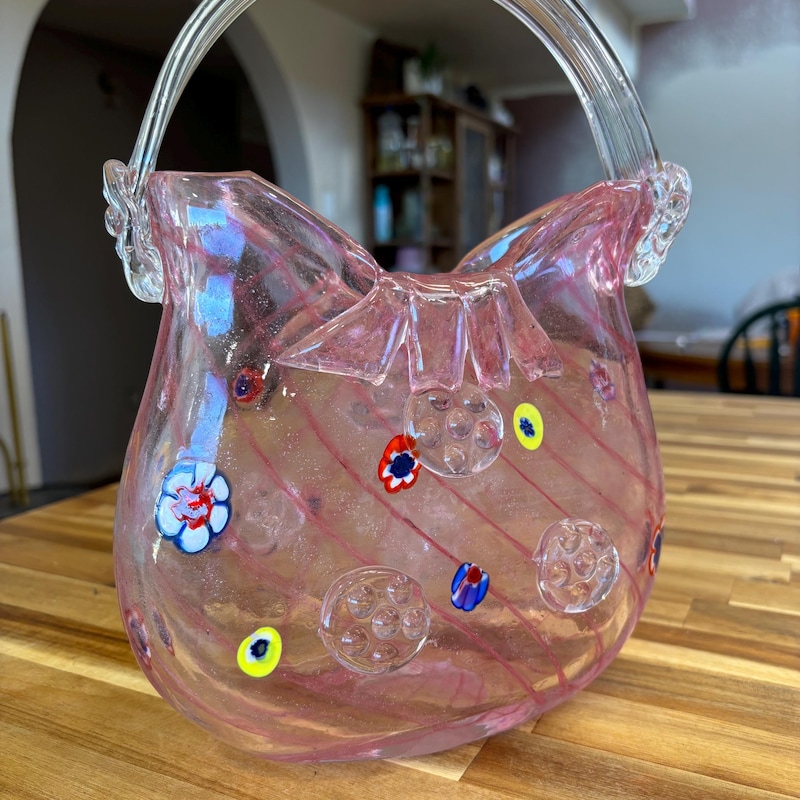 Glass Purse Vase - Etsy