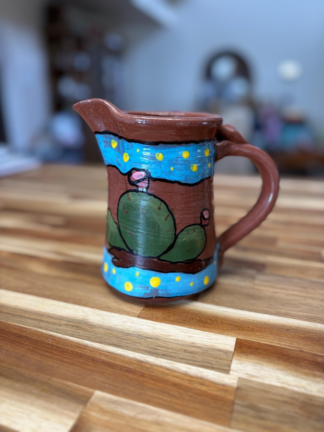 Handmade Potery Pitcher/cactus/desert - Etsy
