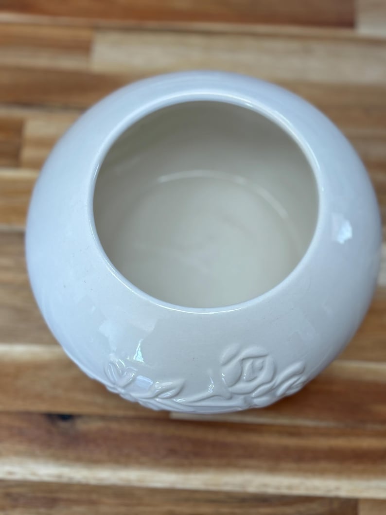 Vintage Charming off White FTD Planter Pot Floral MCM Ceramic Vase ...