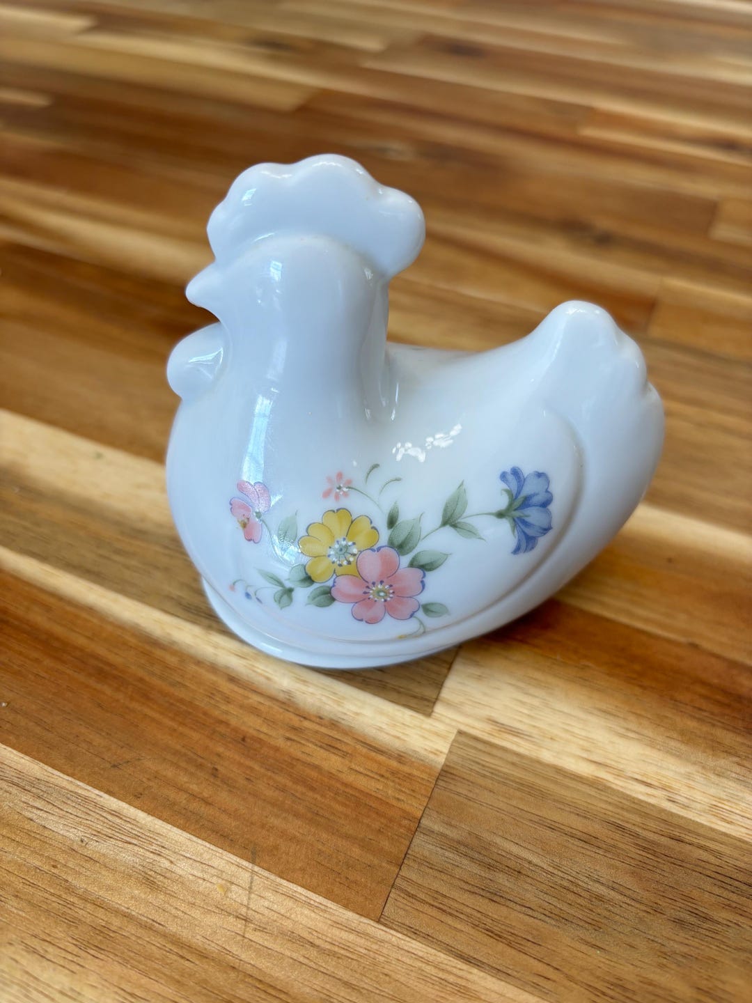 Floral Chicken Trinket Box With Lid/vintage/japan/porcelian - Etsy