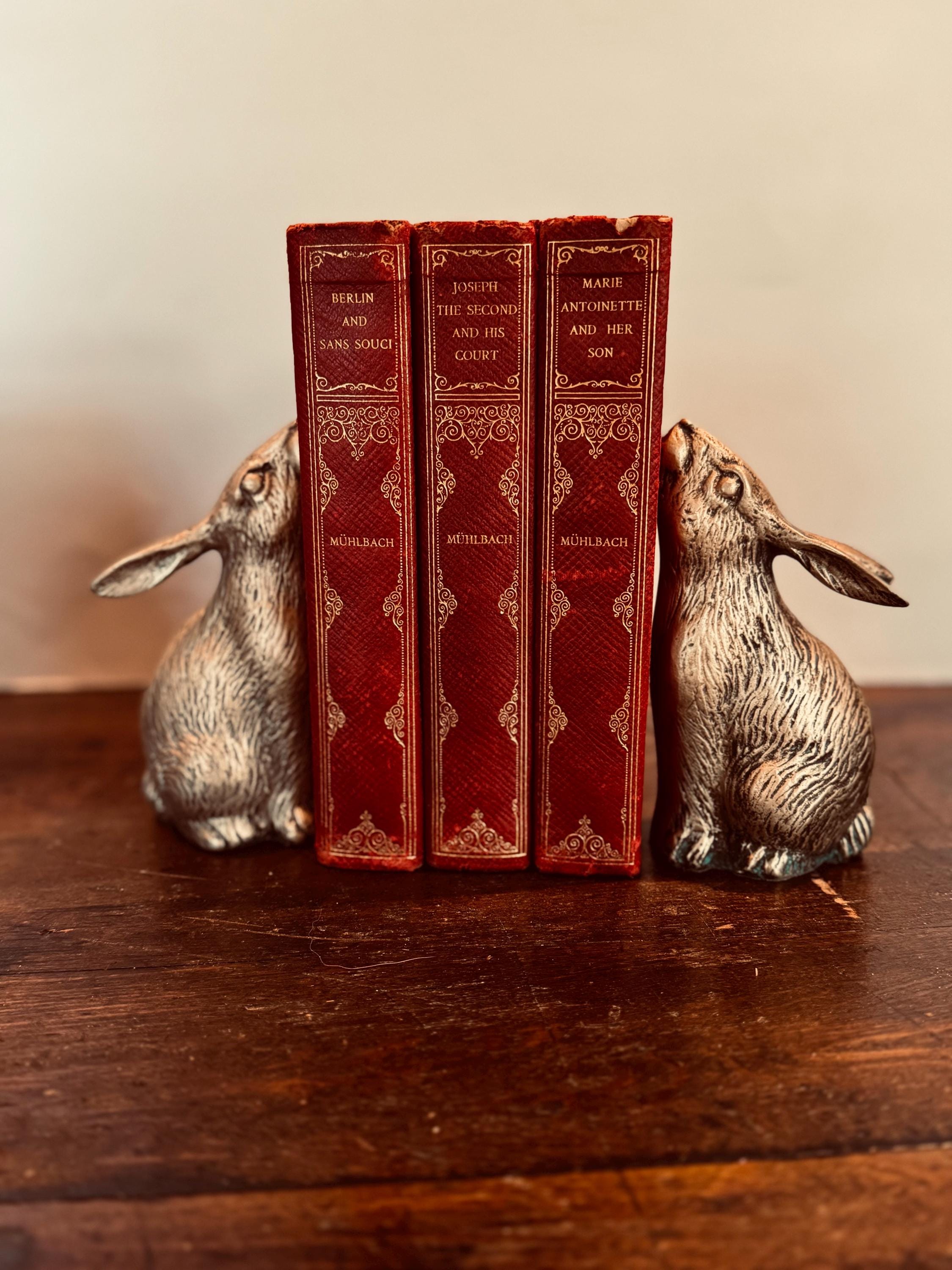 RARE and Highly Collectible Vintage Brass Rabbit Bunny Hare Bookends ...