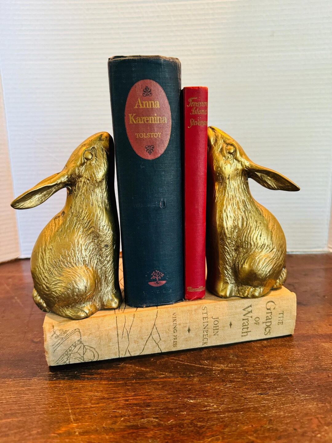 RARE and Highly Collectible Vintage Brass Rabbit Bunny Hare Bookends ...