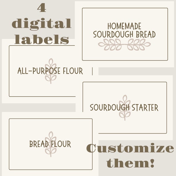 Flour Label - Etsy