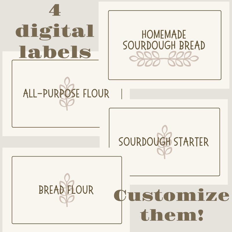 Flour Label - Etsy