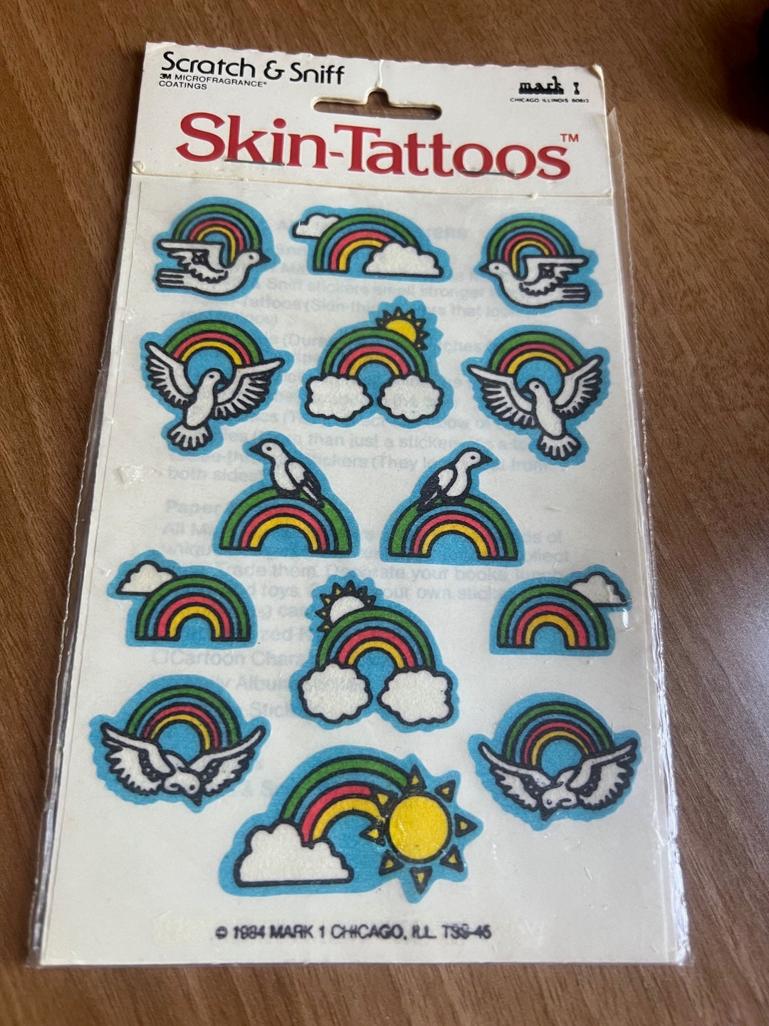 Mark 1, 1983 Scratch & Sniff SKIN-TATTOOS DOVES - Etsy