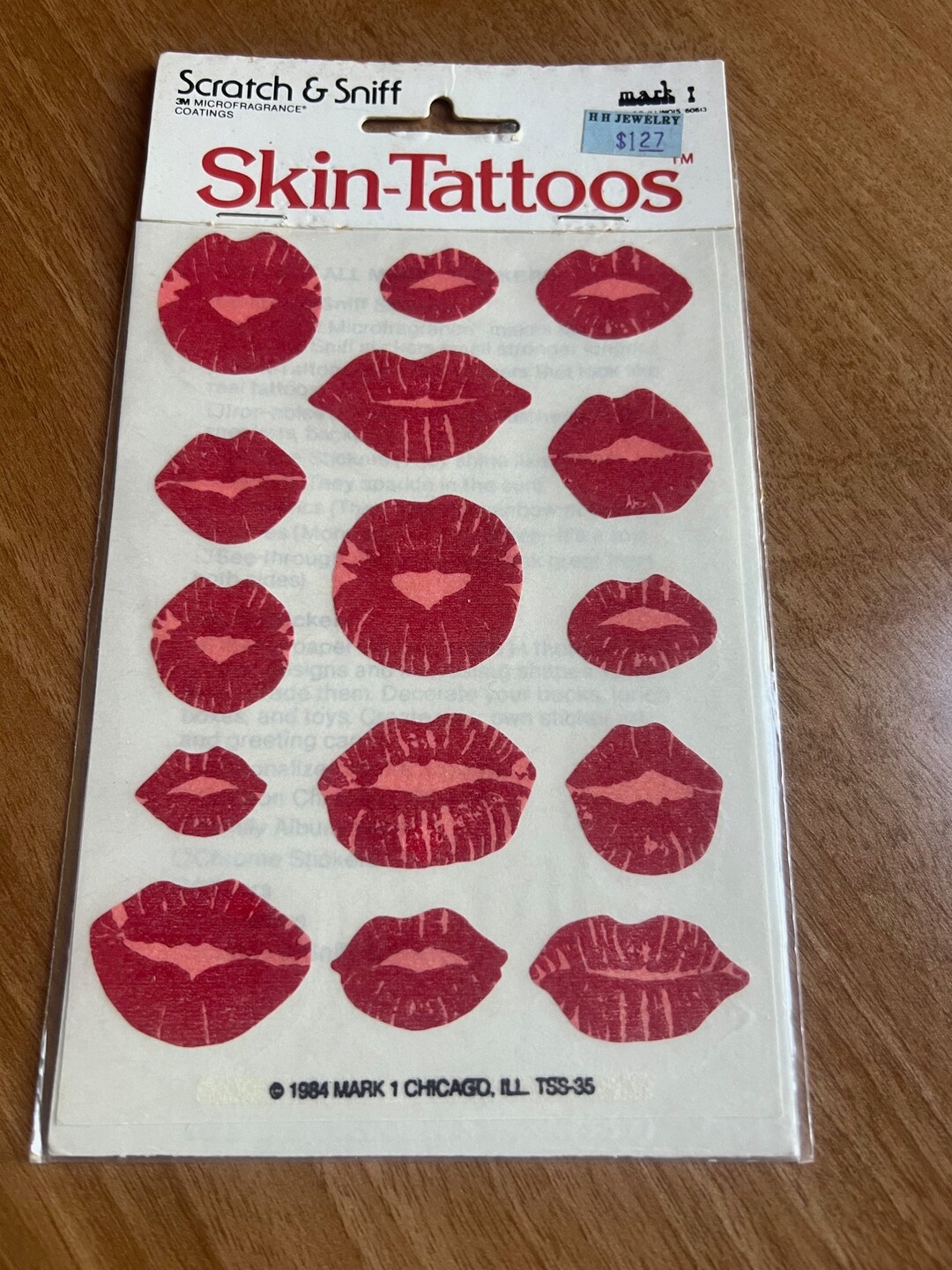 Mark 1, 1983 Scratch & Sniff SKIN-TATTOO KISSES - Etsy