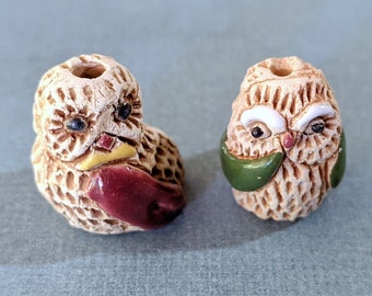 Ceramic Owl Beads | Etsy