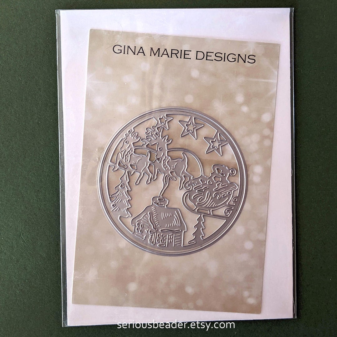 Santa, Sleigh, Reindeer Craft Die, Gina Marie Designs - Etsy