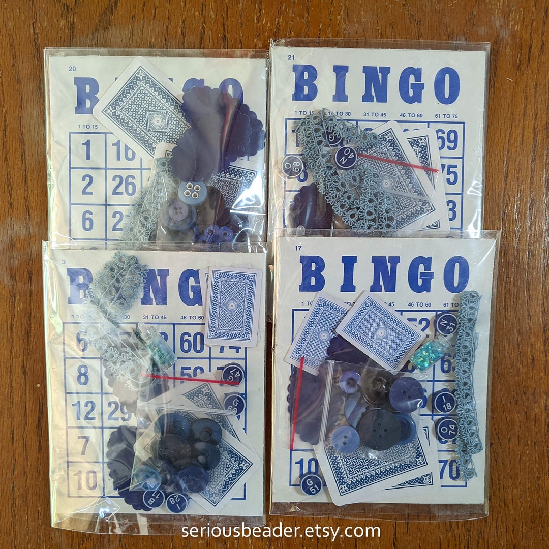 Vintage BINGO CARDS Collage Kit With Bits & Bobs - Etsy
