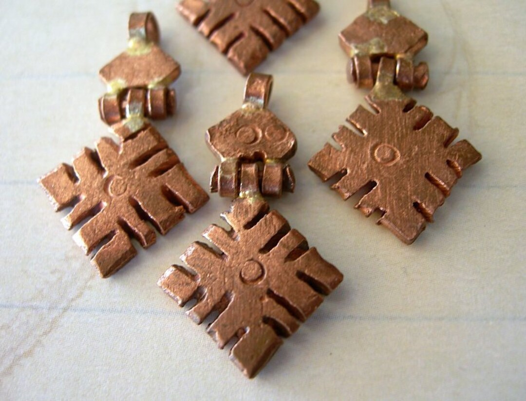 1 Copper Ethiopian Coptic Cross, Hinged, 25mm Pendant - Etsy