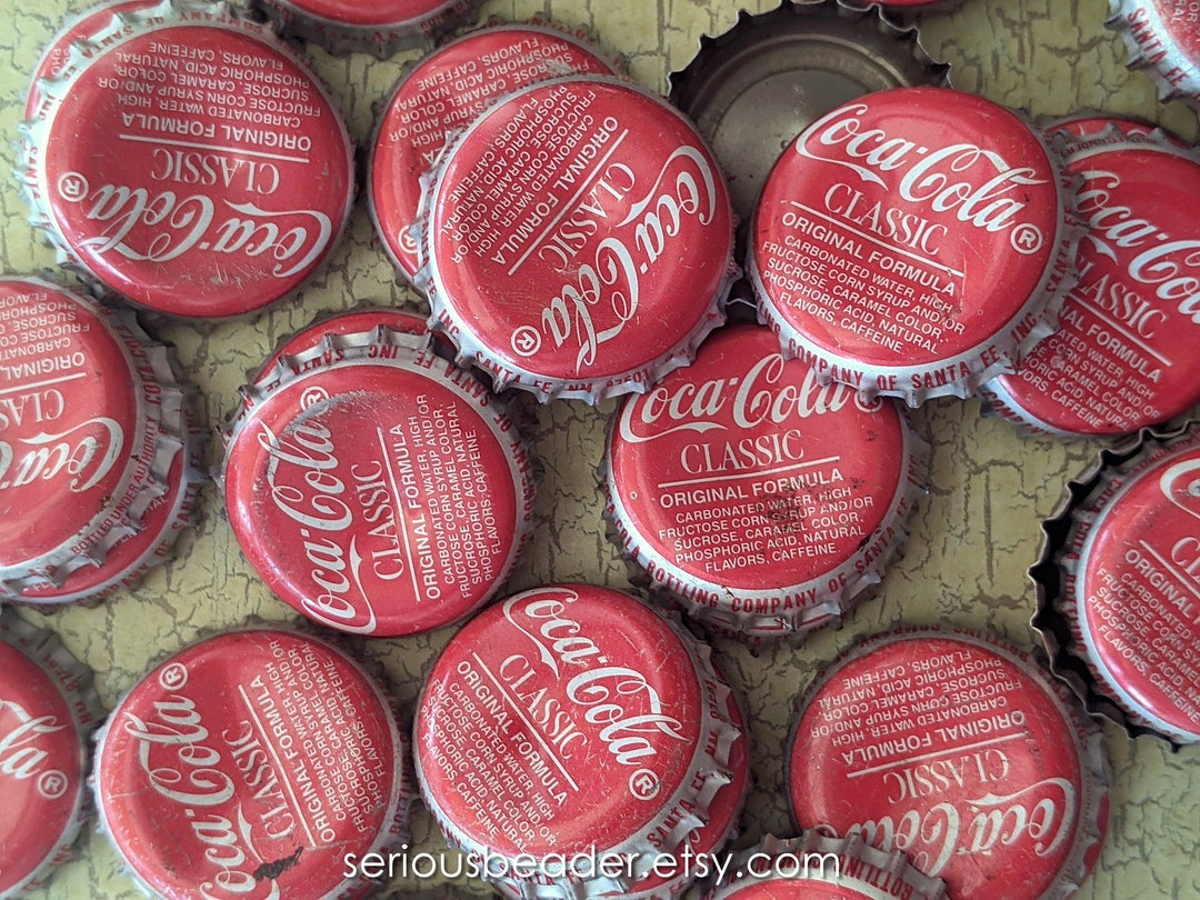 25 Red Coca Cola Classic Bottle Caps, Used, Imperfect - Etsy