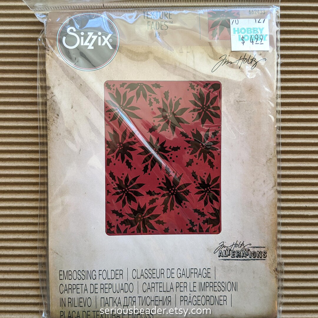 Tim Holtz Sizzix POINSETTIAS Embossing Folder, 662433 Nip - Etsy