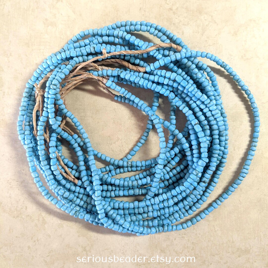 Sky Blue African Glass "goomba" Beads, 1 Strand - Etsy