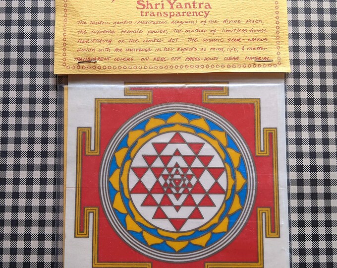 Dharma Seal Shri Yantra Mandala Window Transparency, Vintage New in ...