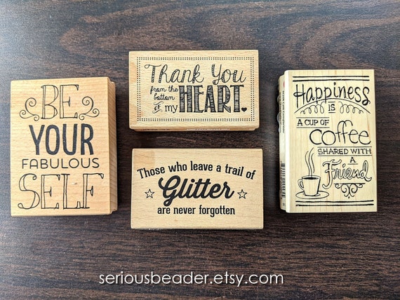 Choose Your Inspirational Quotes Rubber Stamp Wood Mounted | Etsy