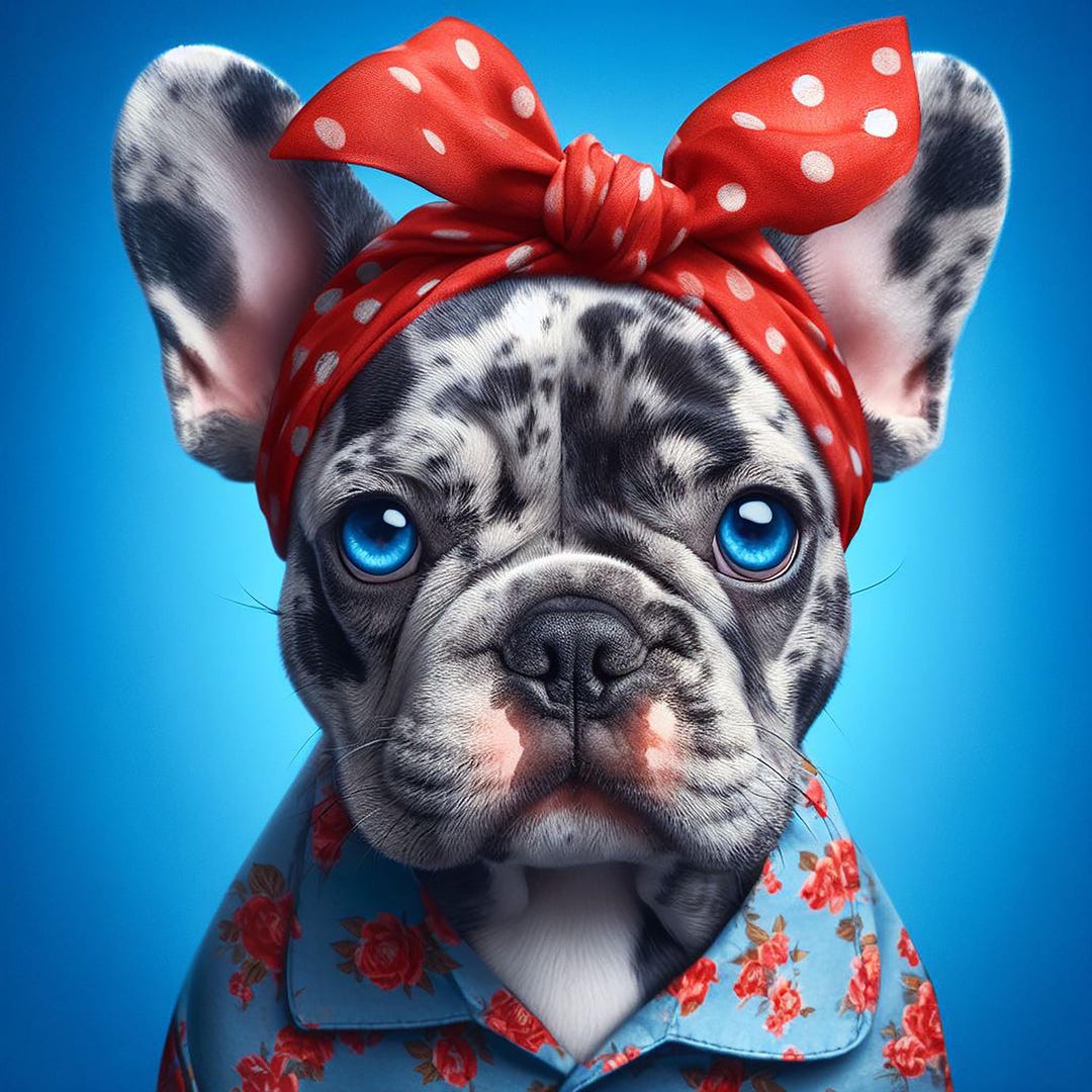 Rockabilly Frenchie Digital Download - Etsy