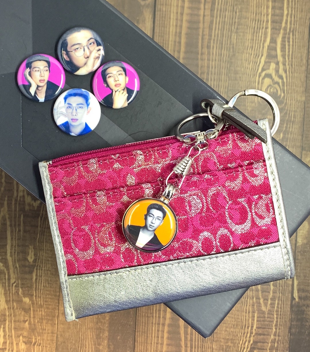 BTS 7 FATES Pendant with button magnet set RM aka Kim Namjoon choose ...