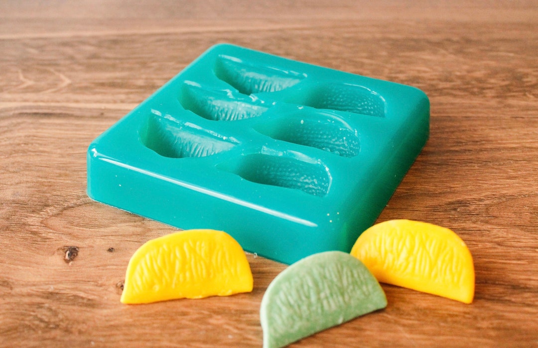 Lemon Lime or Orange Wedge Silicone Mold | Silicone Wax Melt Molds ...