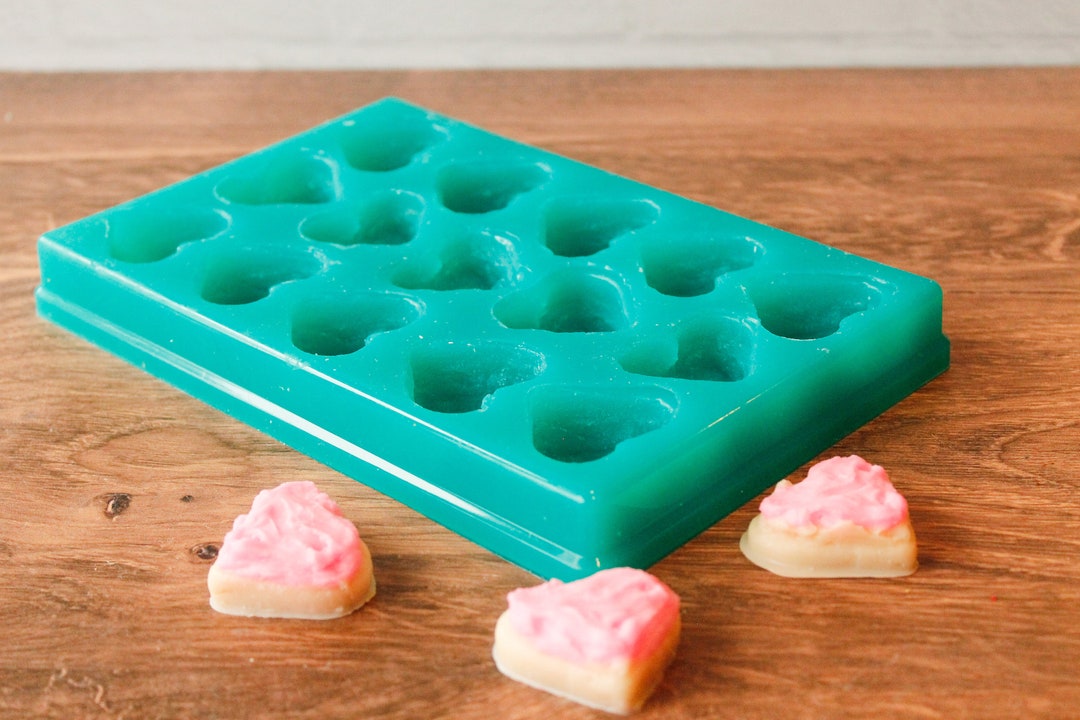 Mini Heart Sugar Cookie Silicone Mold | Silicone Wax Melt Molds ...