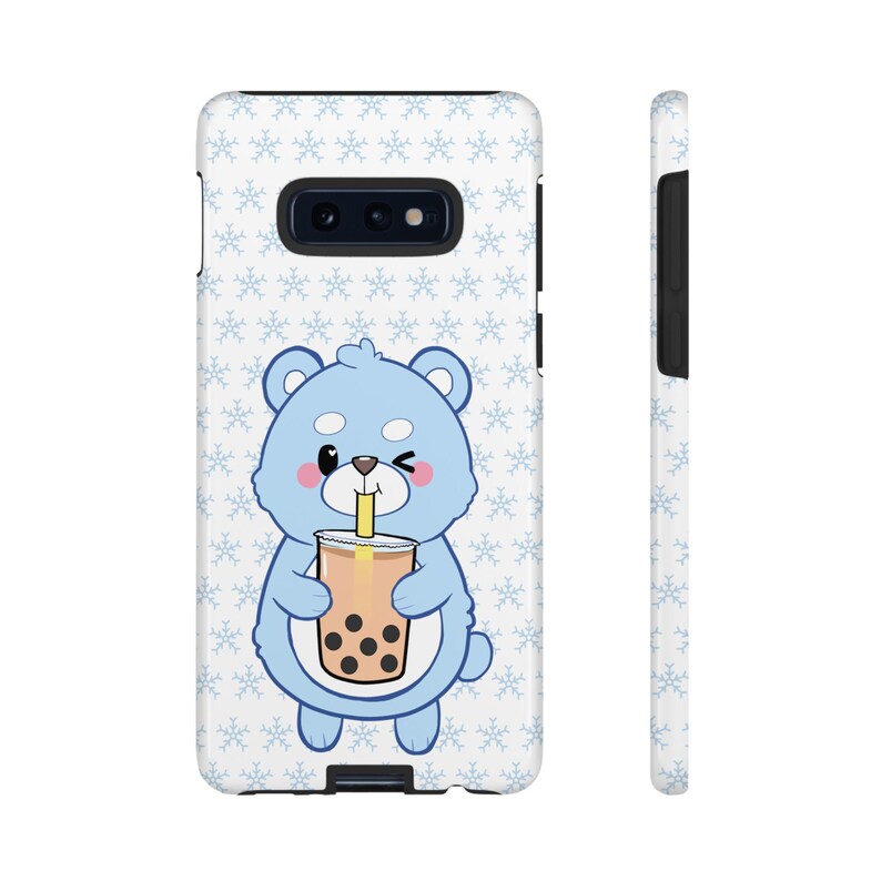 Teddy Bear Drinking Bubble Tea Protective Phone Case - Etsy