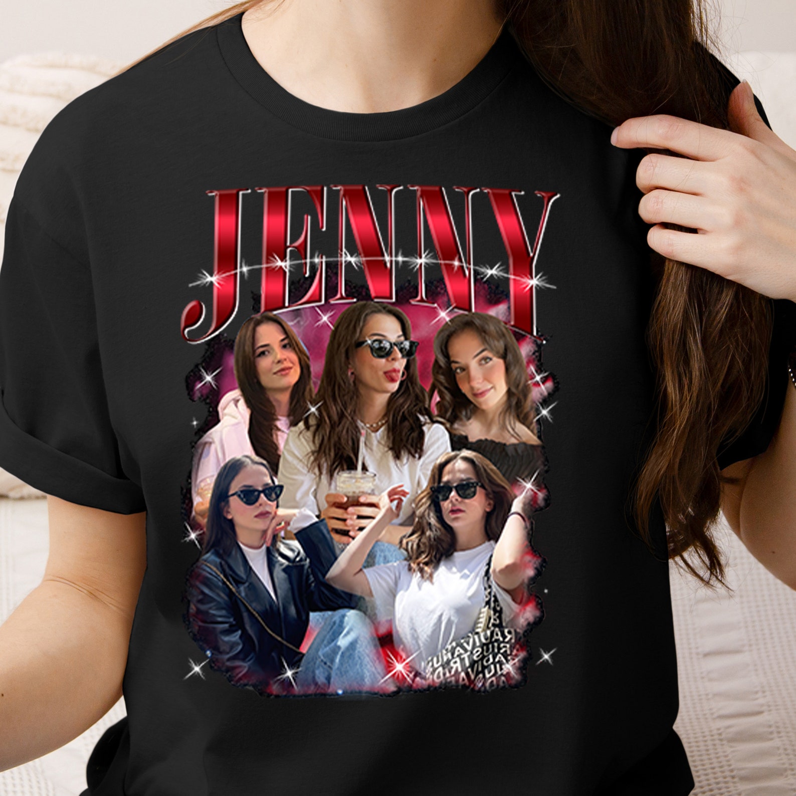 Custom Photo Shirt Retro Girlfriend Shirt Personalized Picture Tee ...