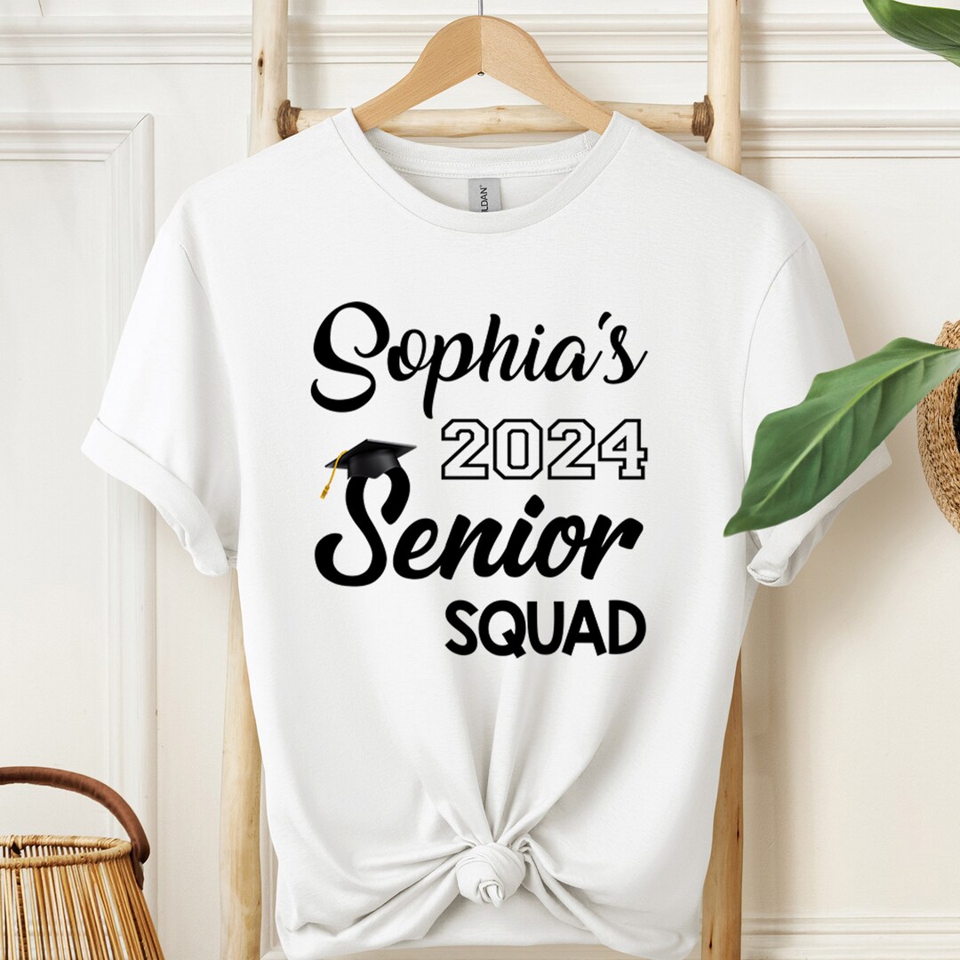 Custom 2024 Graduation Shirts Senior Squad Tshirt Class of 2024 ...