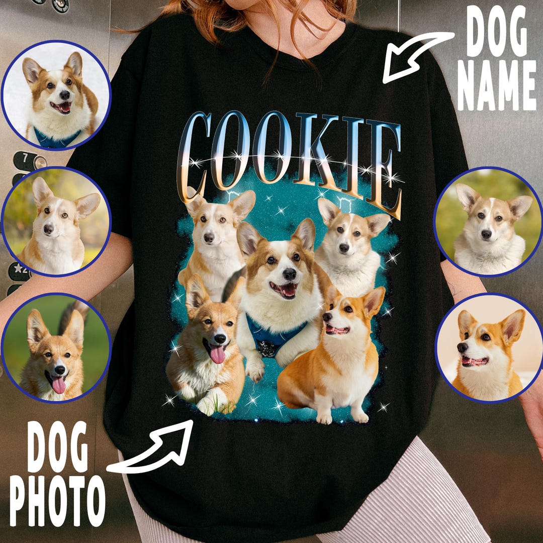 Oversized Bootleg Dog Photo Shirt, 3XL Custom Dog Mom T Shirt, 4XL ...