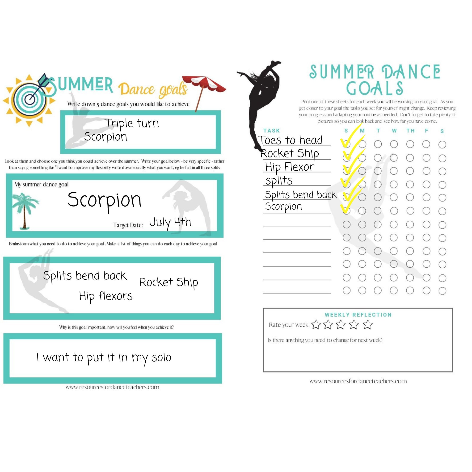 PRINTABLE GOAL PLANNER - Daily Goal Planner - Digital Downloadable ...
