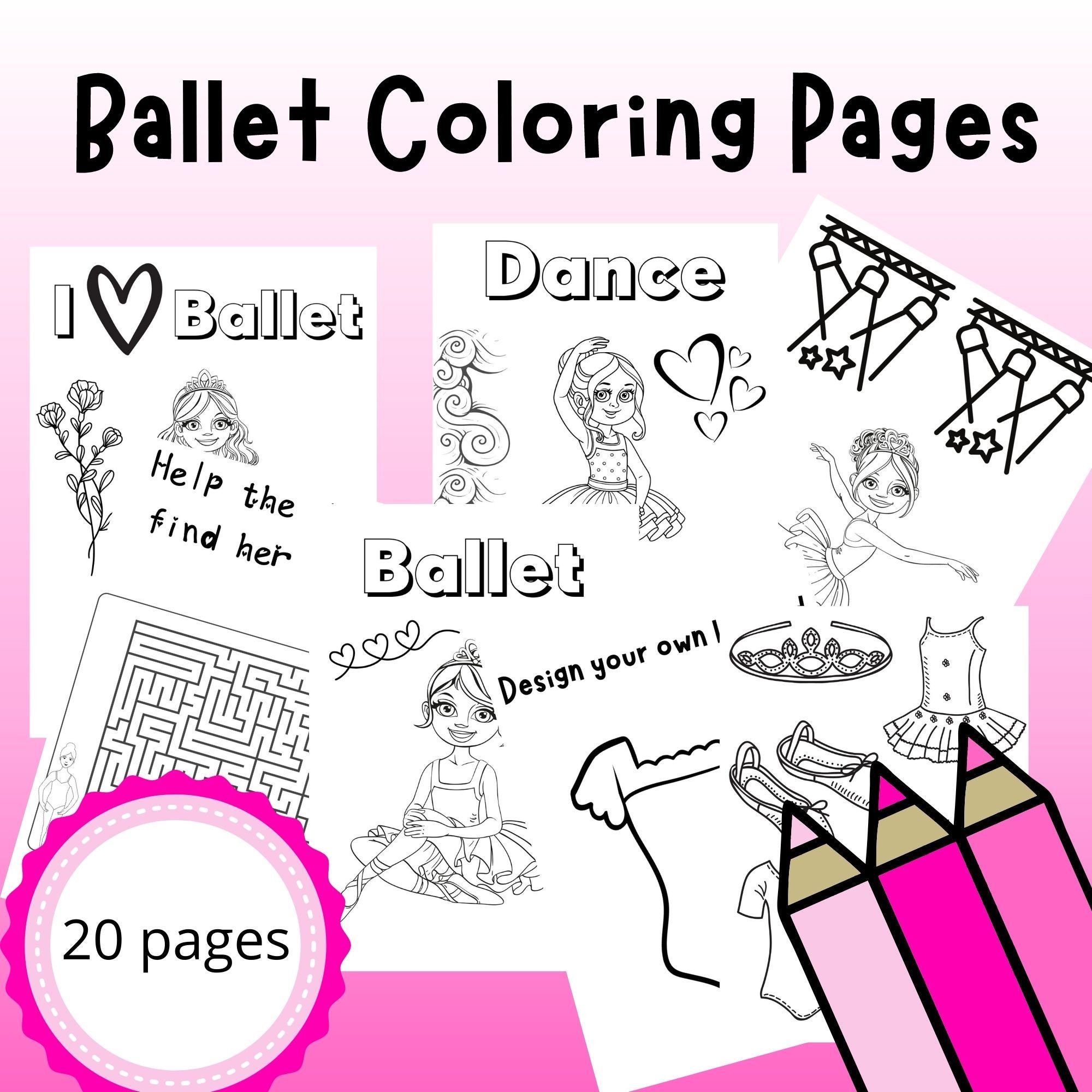 I Love Dance Coloring Pages