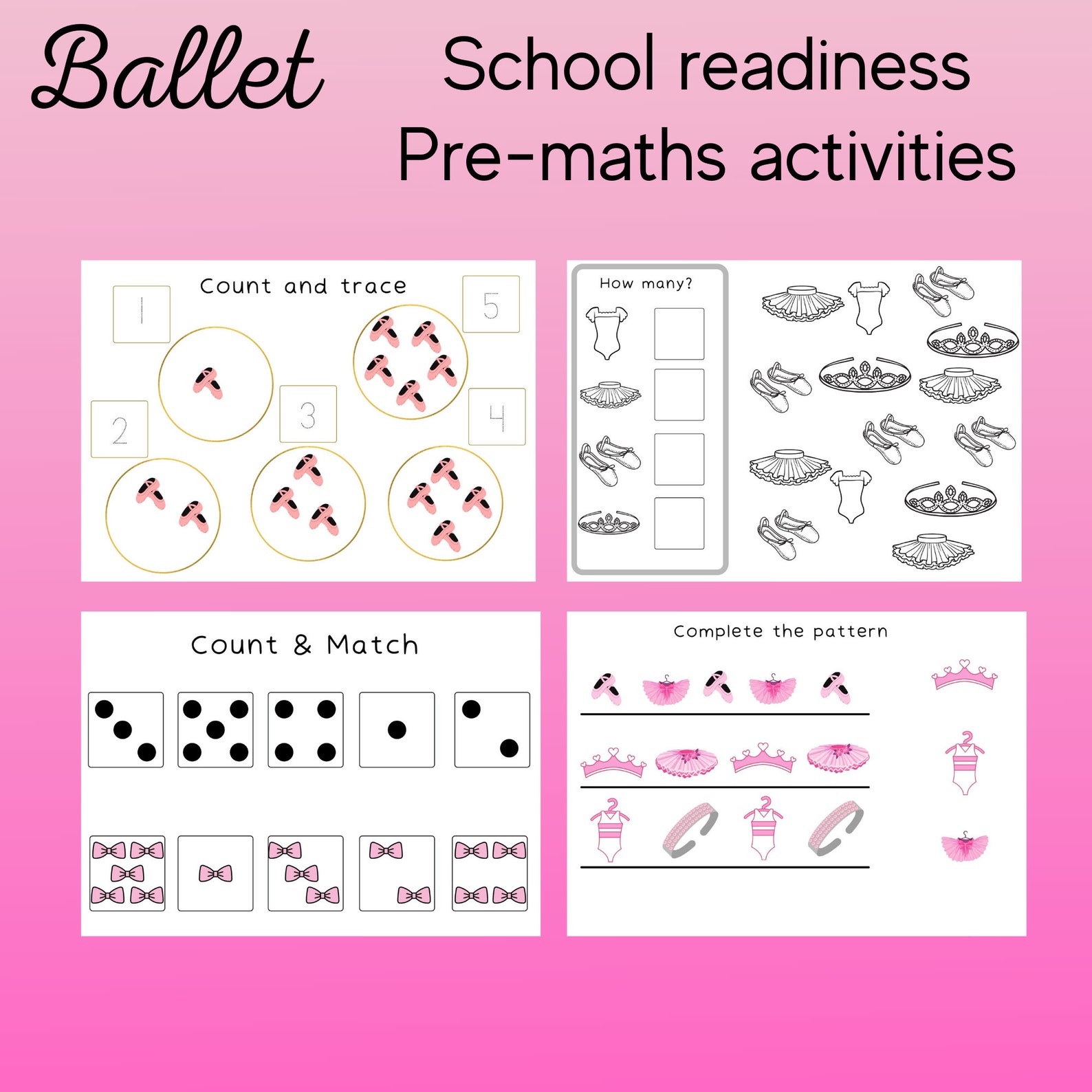 Preschool Busy Book |ballet| Learning Activities for Preschool Kids ...