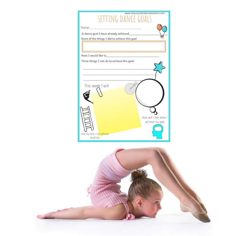 Goal Setting Downloadable Printable for Young Dancers - Etsy