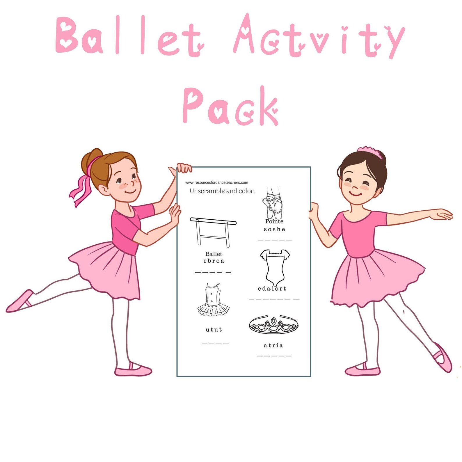 Ballet Activity Pack, Mazes, Word Search, Ballet Theory, Downloadable ...