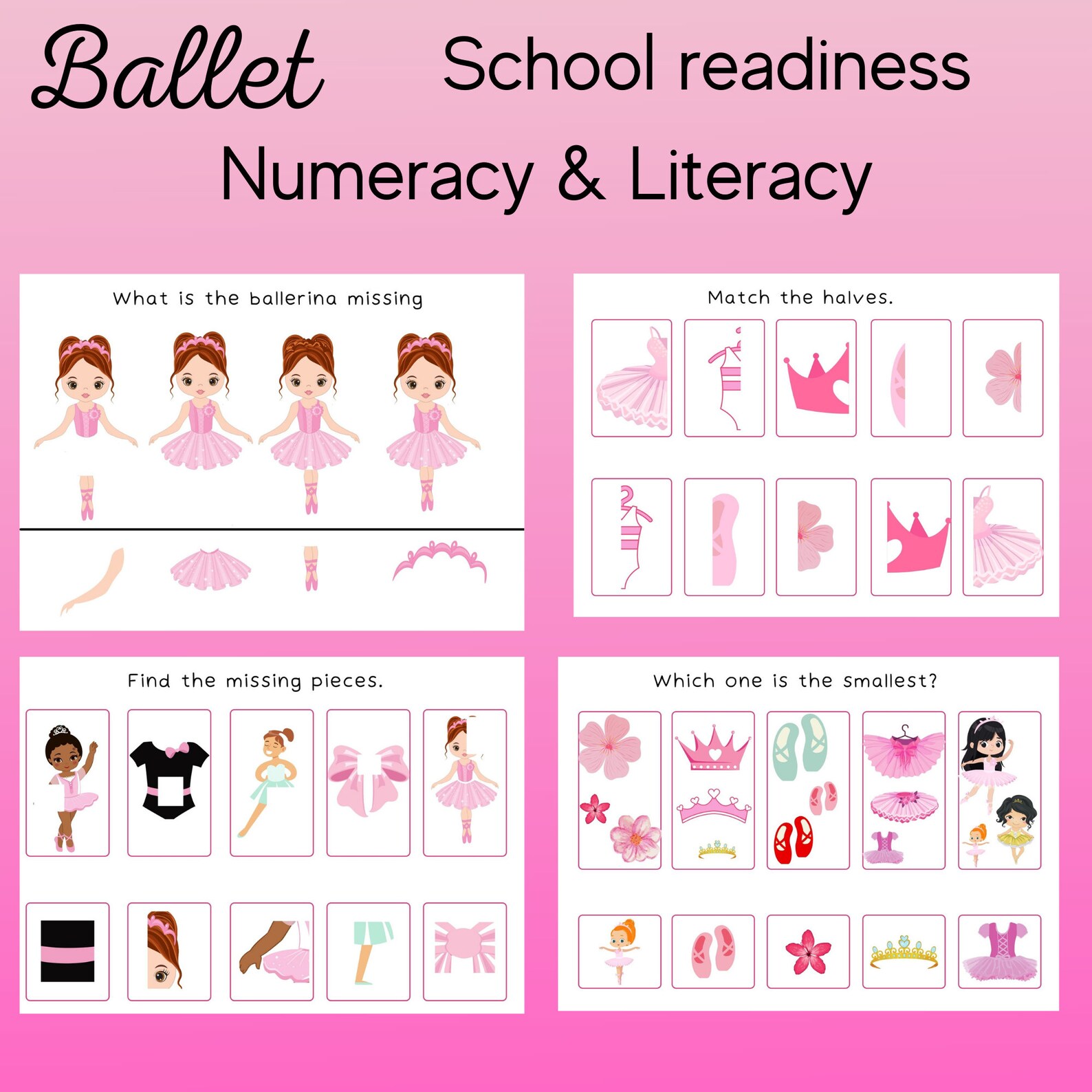 Preschool Busy Book Ballet Learning Activities for Preschool | Etsy