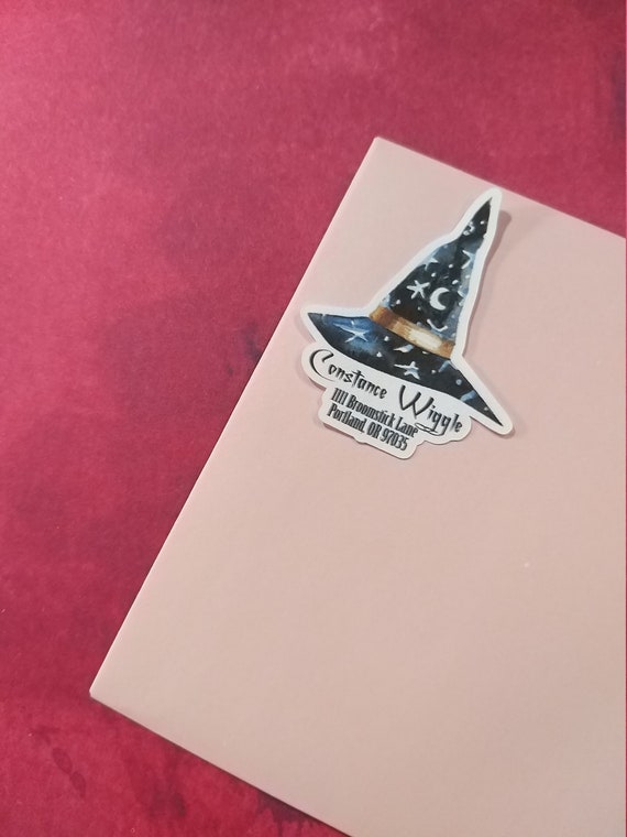 Custom Address Labels Witch Hat set of 25 | Etsy