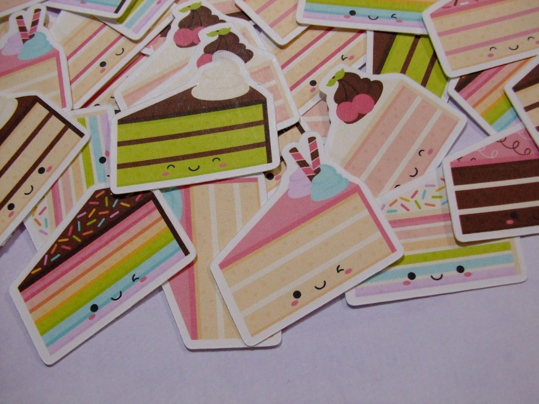 Sugar Blocks Sticker Flakes - Kawaii Cake Slices - Etsy